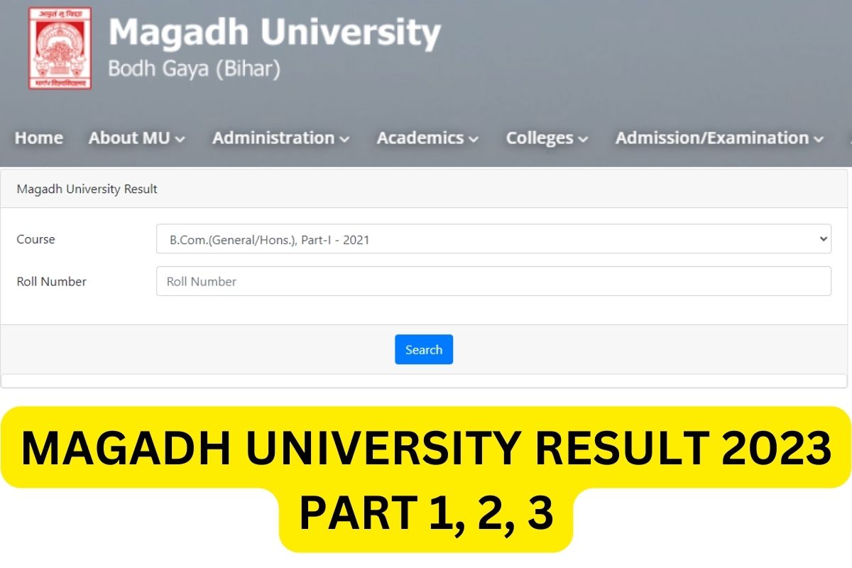Magadh University Result 2025 Part 1 2 3 Ba Bsc Bcom Results